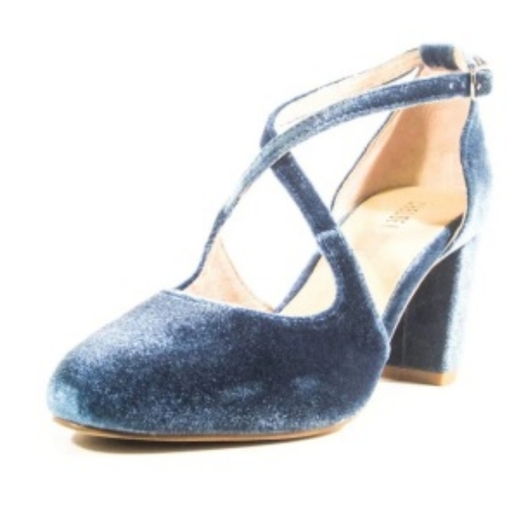 chelsea crew | Shoes | Chelsea Crew Oren Blue Velvet Maryjane Heels ...